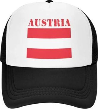 Generic Casquette de Baseball personnalis&eacute;e avec Drapeau autrichien Style Hip hop Unisexe Ajustable id&eacute;ale pour lautomne et Les Loisirs Plein air