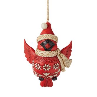 Enesco Jim Shore Heartwood Creek Nordic Noel Cardinal Hängeornament, 11,9 cm, Mehrfarbig für Weihnachten