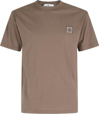 Stone Island Homme, Tops, Brun, Taille: XL T-Chemises