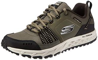 Skechers Escape Plan Baskets Homme Green (Olive Leather/mesh/black Trim Olbk) 45.5 EU