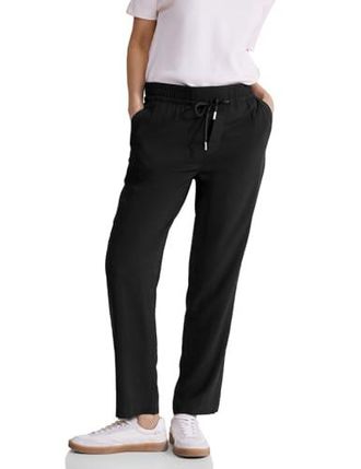 Street One A377201 Pantalon en Viscose, Noir, 34W x 28L Femme