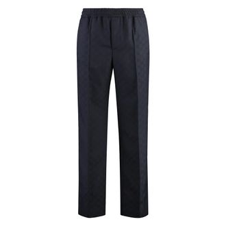 Gucci Jacquard-Motiv Hose - - Trousers - Herren - Blau - M