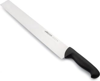 Arcos Edelstahlmesser NITRUM für Salami und Käse - 360 mm Klinge, Schwarzer Polypropylen-Griff, Serie 2900, Präziser und Langlebiger Schnitt