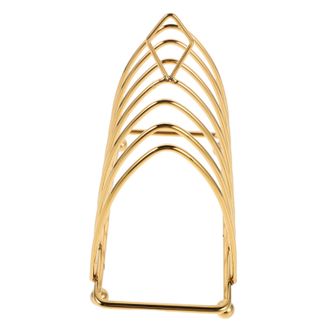 Lurrose Edelstahl Toast Rack Scheiben Brotst&auml;nder Gold Mehrzweck Sandwichhalter Display Regal f&uuml;r Fr&uuml;hst&uuml;ck Airfryer Geeignet