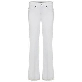 Cambio Femme, Jeans, Blanc, Taille: 44 FR Jean Évasé Style Paris