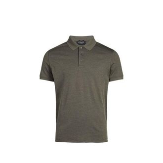 Strellson Polo uni &agrave; manches courtes en coton m&eacute;lang&eacute;