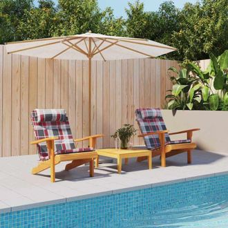 vidaXL Vidaxl - Coussin de chaise 2 pcs Motif carreaux rouges 58 x 77 x 4.5 cm