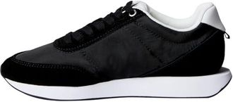 Calvin Klein Baskets Femme Retro Lace Up Basses, Noir (Black/Bright White), 39