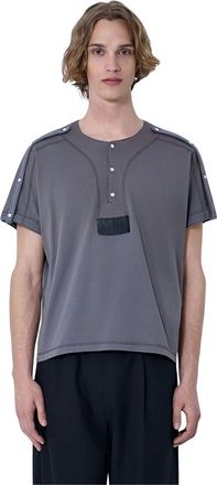 Kiko Kostadinov Kiko Kostadinov, Homme, Tops, Gris, Taille: S Sargo Short Sleeve Henley