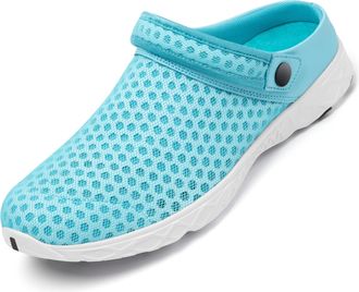 Saguaro Hausschuhe Herren Sommer Outdoor Pantoletten Atmungsaktiv Damenhausschuh Clogs Hellblau 42