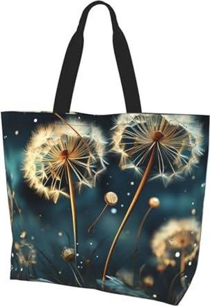 Generic Fleurs De Pissenlit Dans Le Ciel Sac Fourre-Tout D&eacute;contract&eacute; Sacs De Courses Imperm&eacute;able Sac Fourre Tout Pour Voyage Shopping Travail