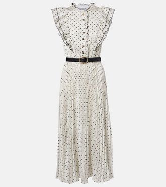 Self Portrait Midikleid aus Satin