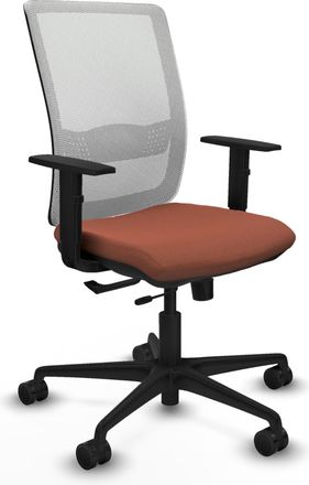 Piqueras y Crespo Schreibtischstuhl in Beige und Wei&szlig;, mit 1D-Armlehnen, h&ouml;henverstellbare Lendenwirbelst&uuml;tze, ausgestattet mit Syncro/Traslack und injiziertem Schaumst