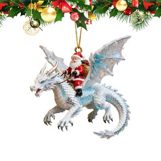 Generic Weihnachtsmann Ornamente - 2D-Weihnachtsmann auf fliegendem, Weihnachtsbaum-Ornament f&uuml;r Zuhause, Wand, Fenster, Rucksack, Winter-Feier