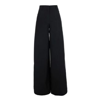 Msgm Msgm, Femme, Pantalons, Noir, Taille: 36 FR Popeline Pantalons With Front Pockets