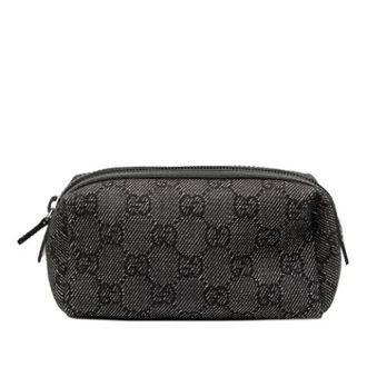 Gucci Pochette en denim Pre-owned - Femme - Pre-owned - Gris - Taille: ONE Size