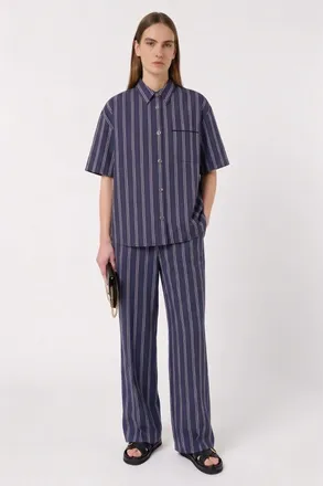 Gerard Darel Chemise ray&eacute;e &agrave; manches courtes - CALLYA - Marine