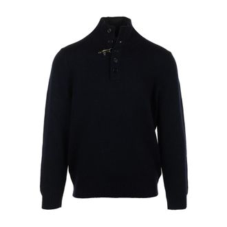 Fay Stilvolle Pullover - - Knitwear - Herren - Blau - L