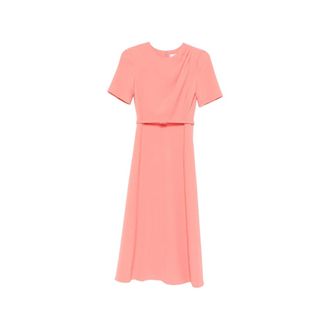 Carolina Herrera Femme, Robes, Rose, Taille: 38 FR Robe Midi Drap&eacute;e avec Ceinture