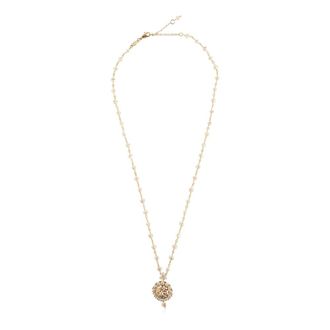 Dolce & Gabbana Femme, Accessoires, Beige, Taille: ONE Size Golden Pearl Necklace