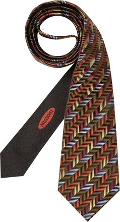 Missoni Herren Krawatte mehrfarbig Gemustert