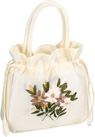 Frcolor Sac à Main à Cordon Avec Poignée Pochette Élégante Pour Femme Petit Sac à Seau à Fleurs Pour Soirée