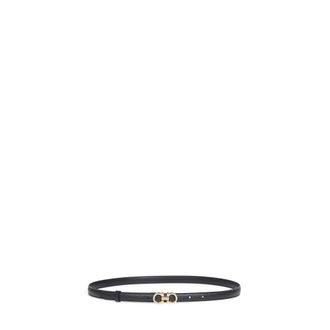 Ferragamo Gancini Lederg&uuml;rtel - - Accessories - Damen - Schwarzk - 85 CM