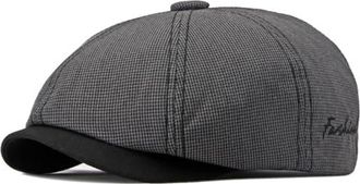 Generic B&eacute;rets Printemps &Eacute;t&eacute; Casquettes for Hommes Femmes Artiste Peintre B&eacute;ret Octogonal Chapeau Casquette Plate Pour lautomne et lhiver(Dark Grey)