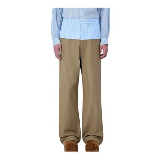 Dries Van Noten Homme, Pantalons, Brun, Taille: XL Pantalon Large avec Taille &Eacute;lastiqu&eacute;e