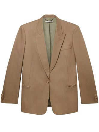 Stella McCartney blazer boutonné à revers pointus - Tons neutres