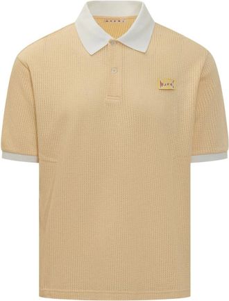 Marni Homme, Tops, Jaune, Taille: L Jacquard Logo Polo