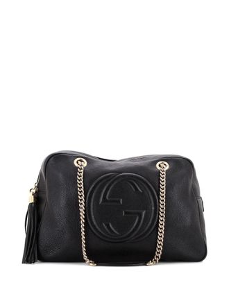 Gucci Soho Chain Zip Leather Medium shoulder bag - Noir