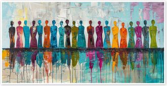 Posterlounge Menschliche Einheit Poster von DejaReve 100 x 50 cm Bunt Wandbilder Wanddeko