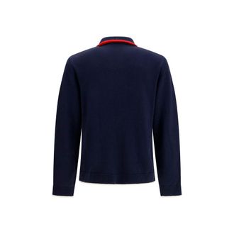 Casablanca Mens Blue Wool Oves Aries Full-Length Jacket Clothing