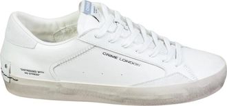 Crime London Homme, Chaussures, Blanc, Taille: 40 EU Distressed Baskets