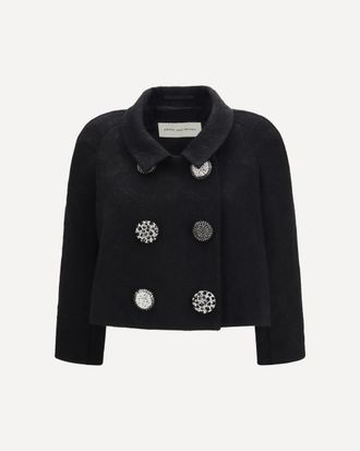 Dries Van Noten Cropped Jacket with jewel buttons Female 38