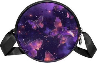 Generic Sac &agrave; bandouli&egrave;re rond pour femme, petit sac &agrave; bandouli&egrave;re avec fermeture &eacute;clair, bretelles r&eacute;glables, style d&eacute;contract&eacute;, pour femmes et filles