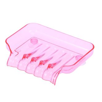 Cabilock Seifenschale Aus Klarem Kunststoff Mit Doppeltem Saugnapf Wasserablauf Wandhalterung F&uuml;r Badezimmer Dusche Ablagefach Wasserdurchl&auml;ssig