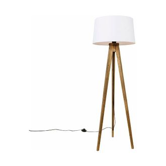 QAZQA Tripodclassic - Lampe de table tr&eacute;pied/tripode - 1 lumi&egrave;re - h 136 cm - Blanc - Rustique - &eacute;clairage int&eacute;rieur - Salon i Chambre - Qazqa
