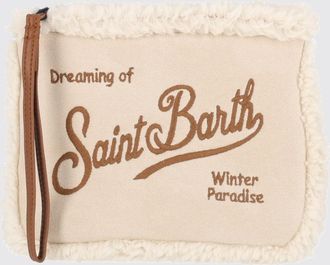 MC2 Saint Barth Aline Mini-Handtasche aus Kunstpelz mit gesticktem Logo