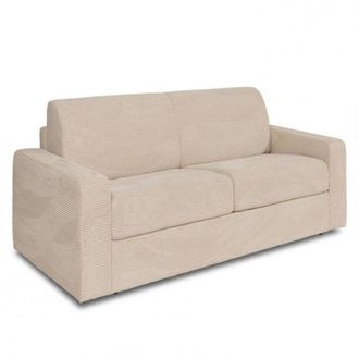 Inside75 Inside75 - Canap&eacute; convertible express midnight 120cm matelas 16cm velours C&ocirc;tel&eacute; beige