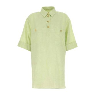 Valentino Garavani Femme, Tops, Vert, Taille: 44 FR Chemisier en lin