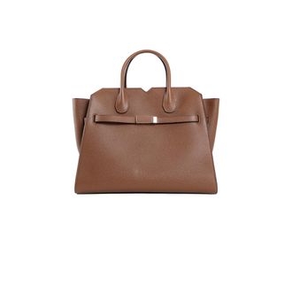 Valextra WOMAN BROWN TOP HANDLE BAGS