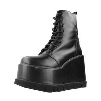 Yellow Femme, Chaussures, Noir, Taille: 37 EU Bottes &agrave; Plateforme Compens&eacute;e