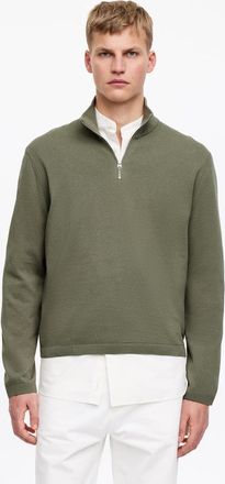 Arket Strickpullover Mit Kurzem Rei&szlig;verschluss -Gr&uuml;n