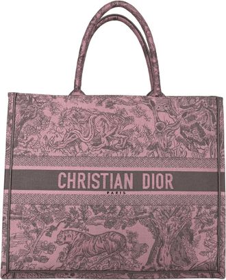 Dior Shopper - Dior Large Book Tote Toile de Jouy Pink - Gr. unisize - in Gold - f&uuml;r Damen