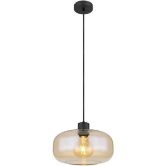 Globo Lighting H&auml;ngeleuchte - Giuseppe - bernstein - glas - &oslash; 28cm - E27 - Globo