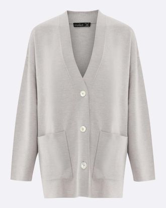 van Laack Oversized Strickjacke mit Merino und Viskose