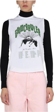 Raf Simons Femme, Tops, Blanc, Taille: 40 FR Printed Tank Top