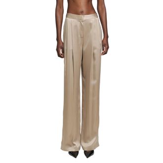 Tom Ford Silk Satin Double Pleat Pants